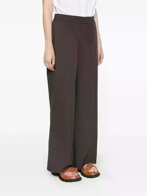 P.a.r.o.s.h Wide-leg Pleated Cotton Poplin Trousers