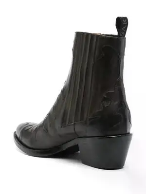 Sartore Leather Cowboy Boots - Brown
