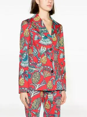 La DoubleJ 24/7 Floral-print Single-breasted Blazer
