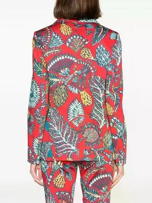 La DoubleJ 24/7 Floral-print Single-breasted Blazer
