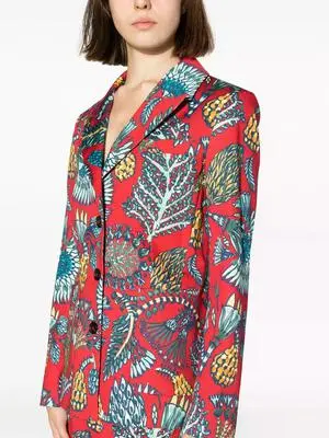 La DoubleJ 24/7 Floral-print Single-breasted Blazer
