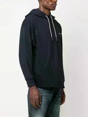 BOSS Logo-embroidered Drawstring Hoodie