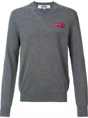 Play Comme Des Garcon Embroidered Sweaters For Men