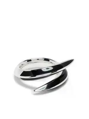 SHAUN LEANE Sabre Deco And Ceramic Ring - Silver