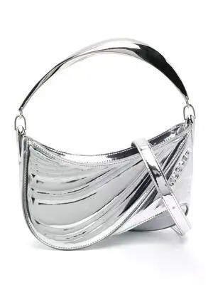 MUGLER Spiral Curve 01 Shoulder Bag - Silver