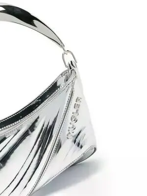 MUGLER Spiral Curve 01 Shoulder Bag - Silver