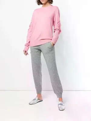 BARRIE Drawstring Cashmere Track Pants - Grey