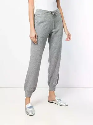 BARRIE Drawstring Cashmere Track Pants - Grey