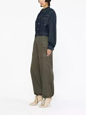 MSGM Spread-collar Denim Jacket - Blue