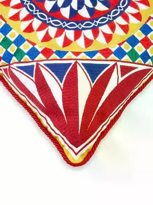 Dolce & Gabbana Geometric-embroidered Medium Cushion