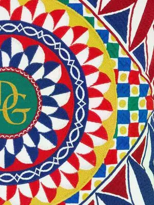 Dolce & Gabbana Geometric-embroidered Medium Cushion
