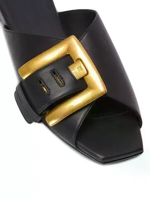 Balmain Anthem Flat Sandals - Black
