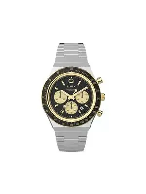 TIMEX 40mm Automatic Chronograph Watch - Silver