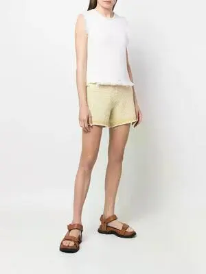 BARRIE Fringe-trim Knitted Top - Neutrals
