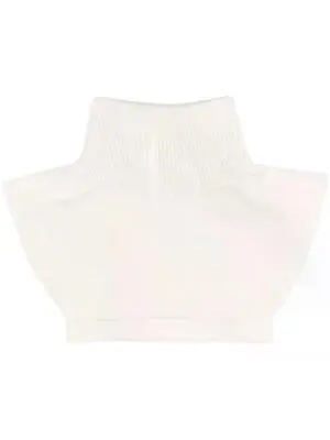 BARRIE Cut-out Cashmere Collar - Neutrals
