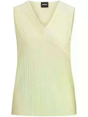 BOSS Plissé V-neck Top