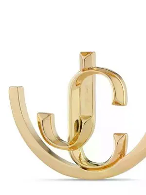 JIMMY CHOO Jc Monogram Hoop Earrings