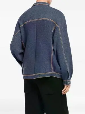 BARRIE Oversized Denim Jacket - Blue