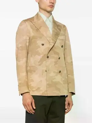 Tagliatore Camouflage-pattern Blazer - Neutrals