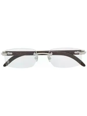 Cartier Rectangular-frame Glasses - Silver