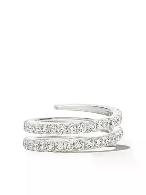 ANITA KO 18kt White Gold Diamond Coil Ring