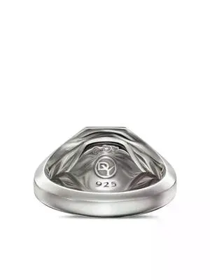 David Yurman Sterling Streamline Diamond Signet Ring
