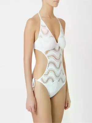 AMIR SLAMA Cut Out Pattern Swimsuit