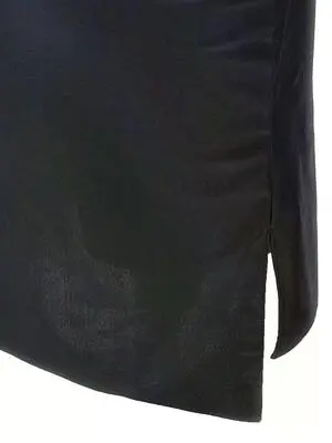 Coperni Asymmetric Flower Mini Dress - Black