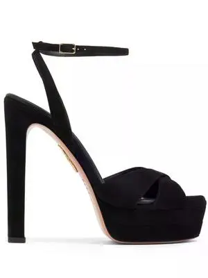 AQUAZZURA 130mm Suede Platform Sandals