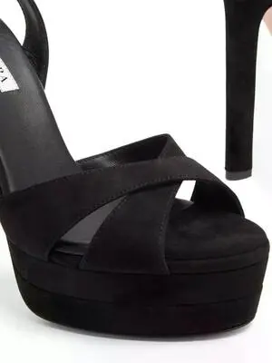 AQUAZZURA 130mm Suede Platform Sandals