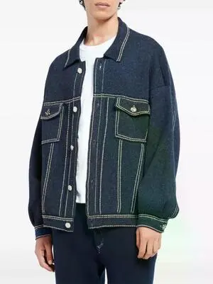 BARRIE Oversized Denim Jacket - Blue