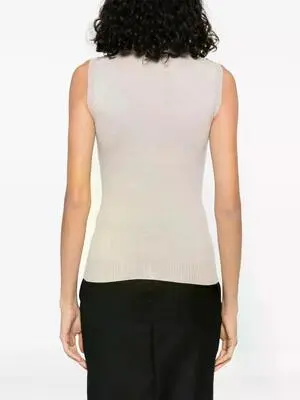 Sportmax Virgin Wool Tank Top - Neutrals