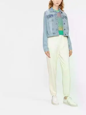 Dkny Ripped-detailing Cropped Denim Jacket