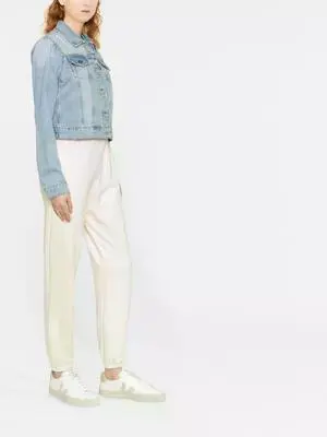 Dkny Ripped-detailing Cropped Denim Jacket