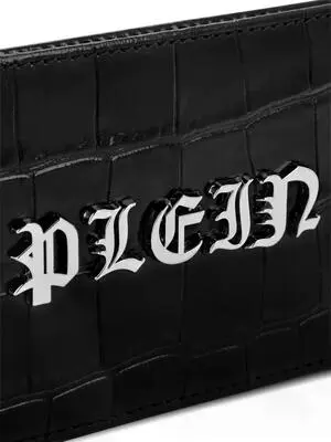 Philipp Plein Gothic Plein Crocodile-embossed Cardholder