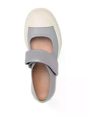 Marni Leather Mary Jane Sneakers - Grey