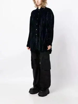 Palm Angels Velvet Crinkled Shirt