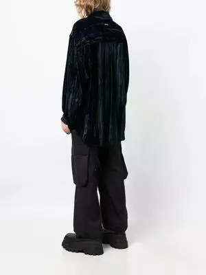 Palm Angels Velvet Crinkled Shirt