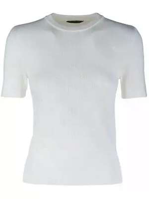 Balenciaga Bb Pointelle-knit T-shirt - White