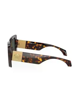 Versace Medusa Plaque Oversized Sunglasses - Brown