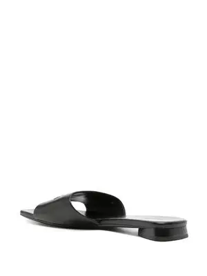 Balenciaga Duty Free Leather Sandals - Black