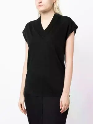 Rick Owens V-neck Sleeveless Wool Top