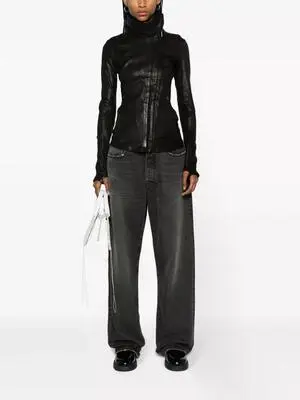 ISAAC SELLAM EXPERIENCE Zip-detail Leather Jacket