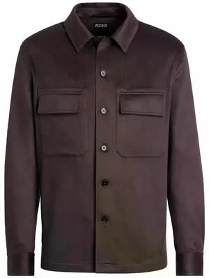Zegna Alba Oasi Cashmere Overshirt - Red