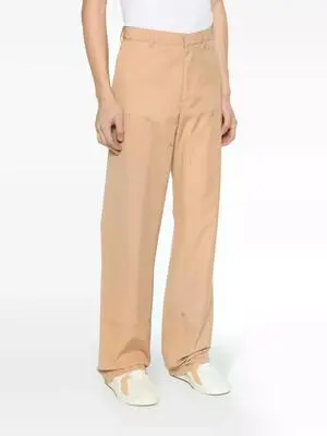 Palm Angels Logo-embroidered Straight Trousers