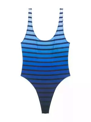 JEAN PAUL GAULTIER Striped Swimsuit - Blue