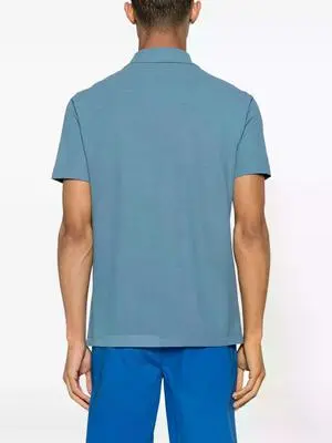 ZANONE Fine-knit Cotton Polo Shirt - Blue