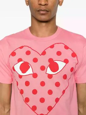 Play Comme Des Garcon Heart-print T-shirt