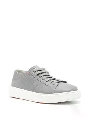 Santoni Leather Sneakers - Grey