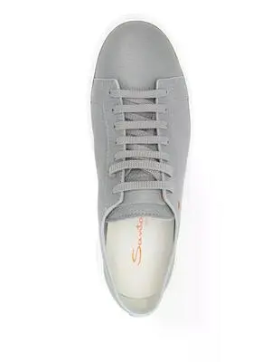 Santoni Leather Sneakers - Grey